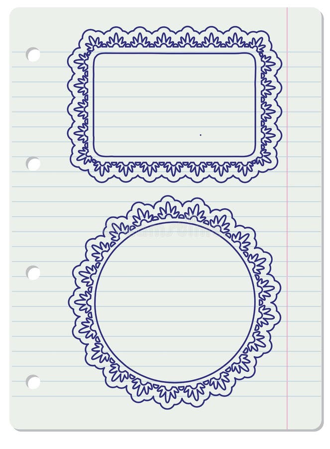 Notebook ornate frame stock vector. Illustration of notepad - 83400745