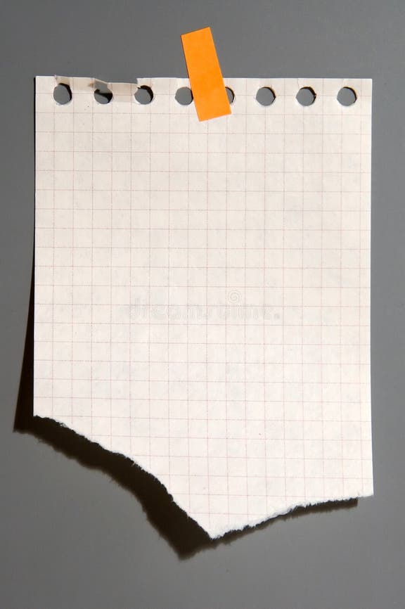 Notebook page stock photo. Image of book, checked, note - 2068660