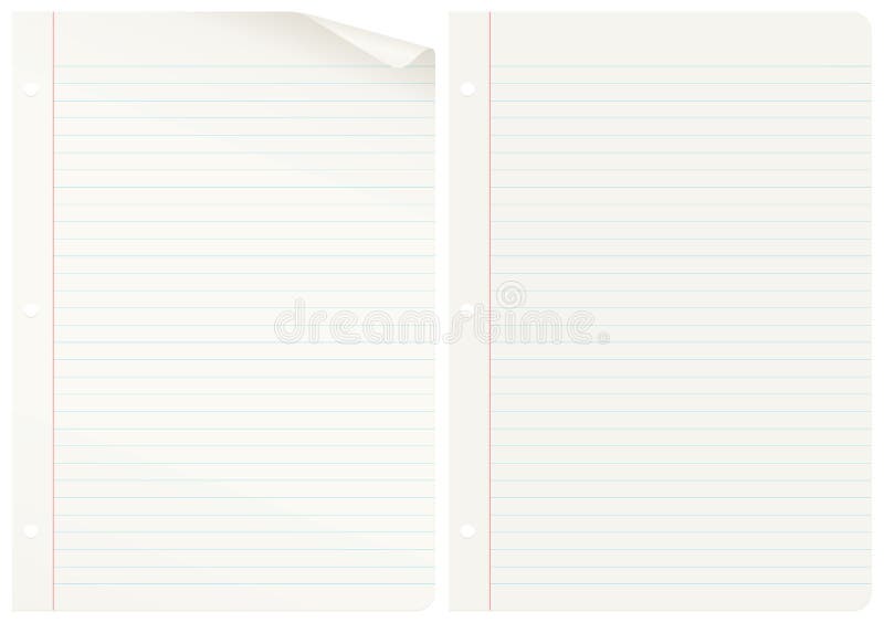 Notebook page. stock vector. Illustration of binder, paper - 20946780