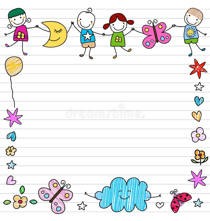 Notebook page stock vector. Illustration of butterfly - 53651619