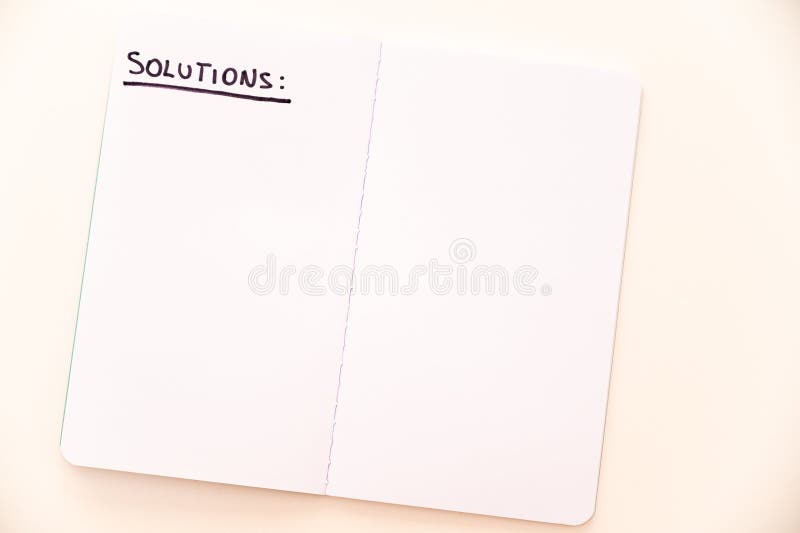 Notebook Page, with Solutions Written. Stock Photo - Image of structure ...
