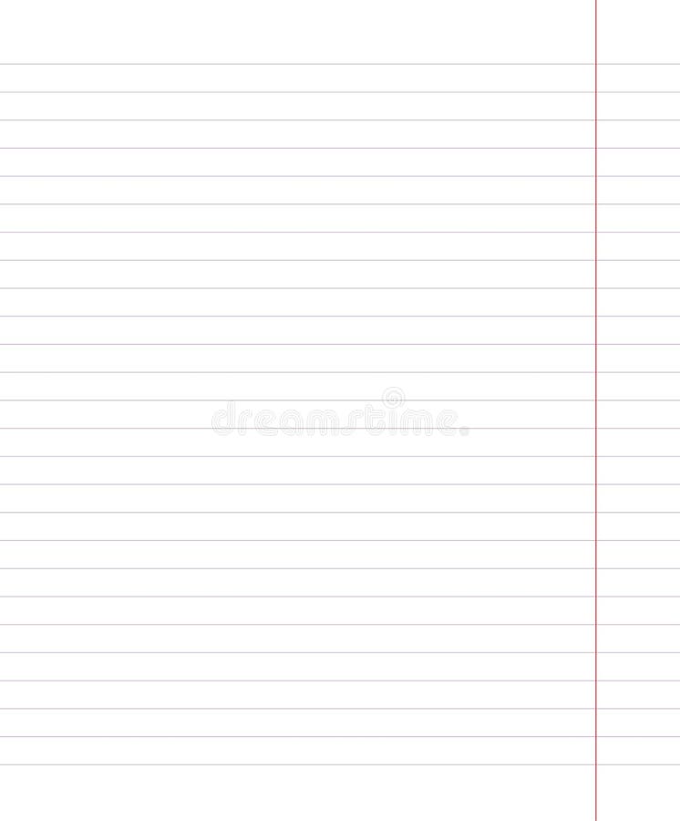 A Sheet of School Notebook in a Ruler with a Slanting Line. School ...