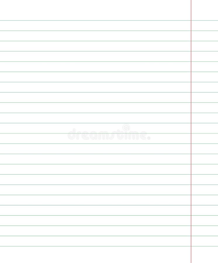 A Sheet of School Notebook in a Ruler with a Slanting Line. School ...