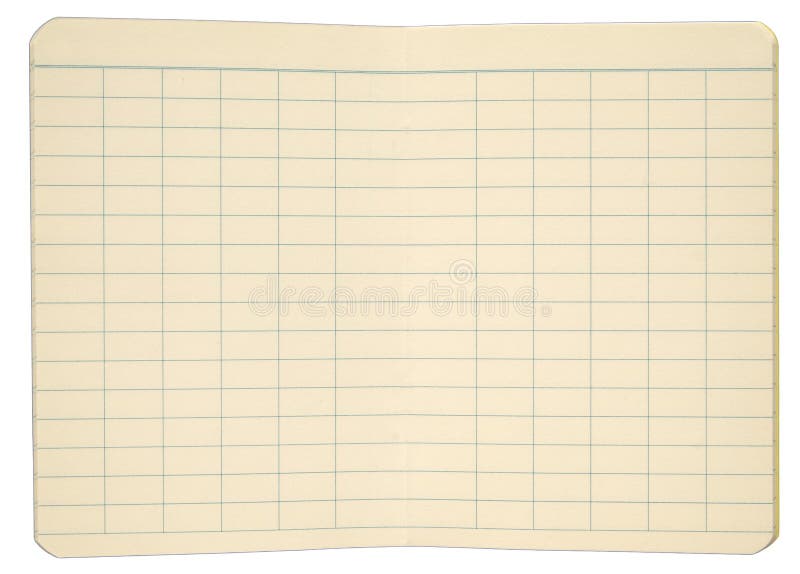 Notebook Pages with Gridded Lines Stock Photo - Image of document ...