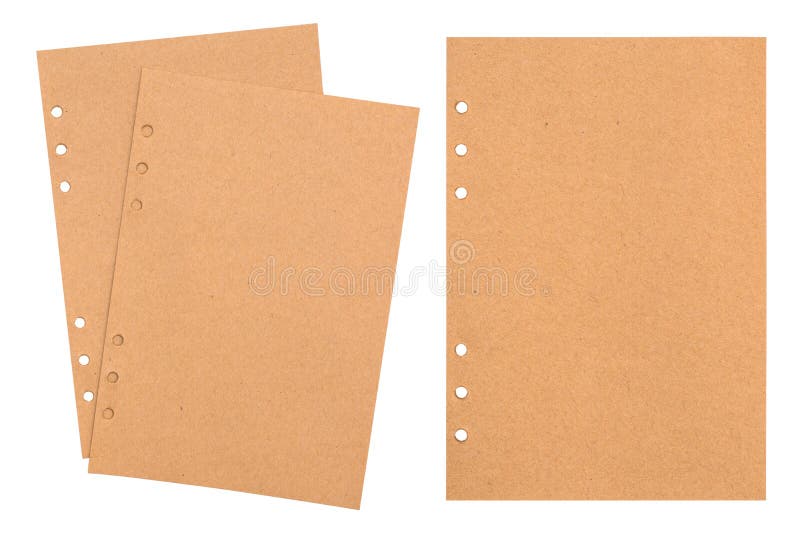 Notebook Pages Isolated. Craft Paper Texture. Stock Image - Image of ...