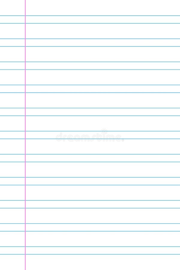 Notebook Paper Background. Line Note Document Stock Illustration ...