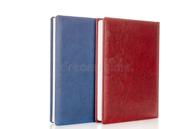 Two Notepads for Notes, Close-up, Isolated on White Background. Stock ...