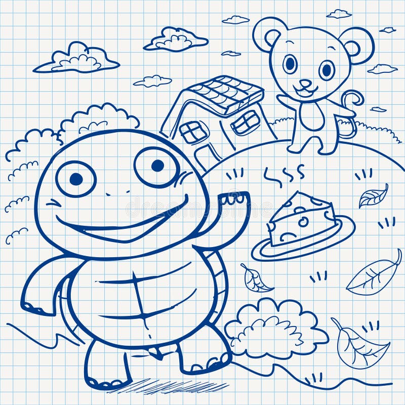 Notebook paper doodles stock vector. Illustration of house - 32040467