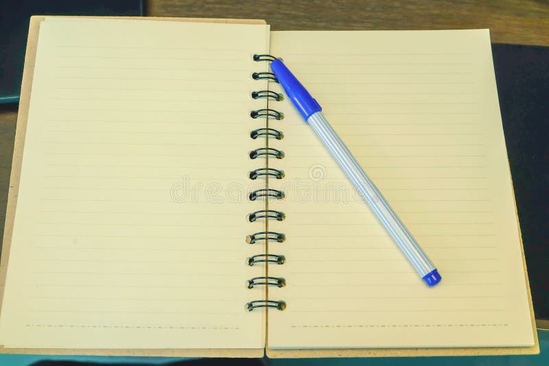 Notebook Paper with Ink Pen. Education Stock Photo - Image of book ... Notebook Paper with Ink Pen. Education Stock Photo - Image of book ...