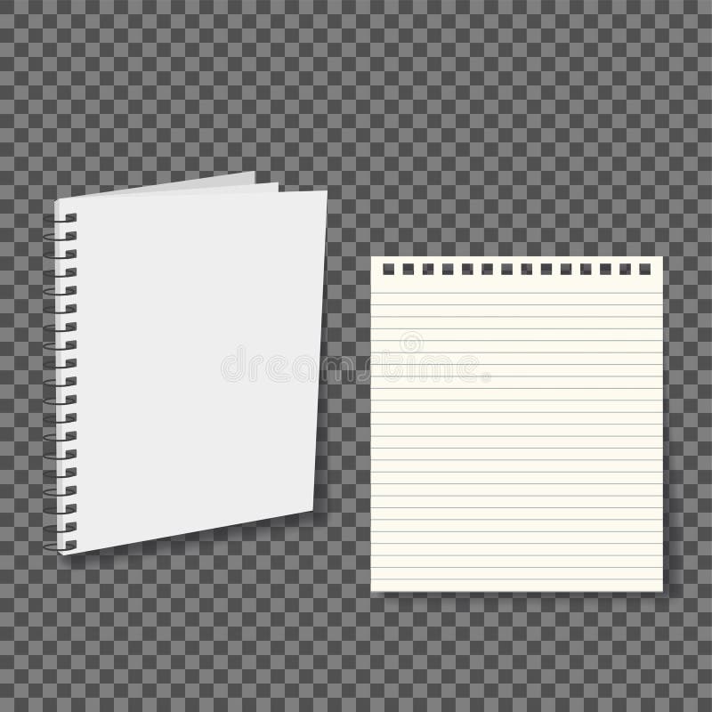 Notebook Paper with Lines Isolated on Background. Vector Illustration ...