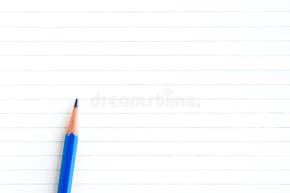 Notebook paper with pencil stock photo. Image of education - 49197914