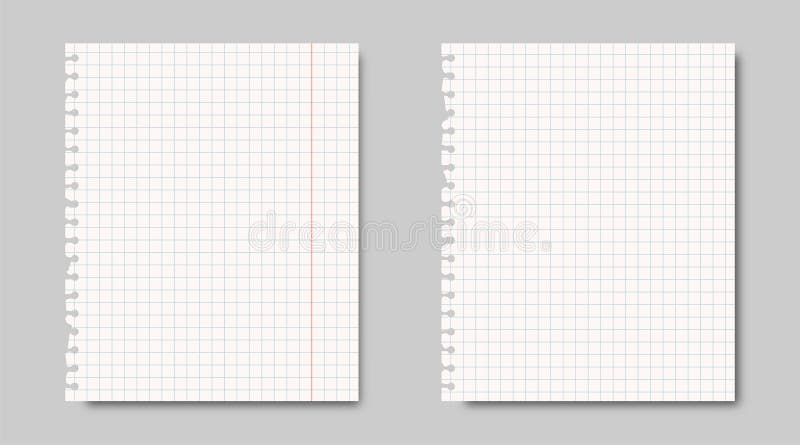 Notebook Paper Sheet Background. Blue Grades Lines Template. School ...