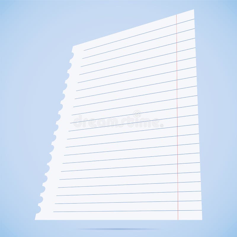 Notebook paper sheet. stock vector. Illustration of element - 39409178