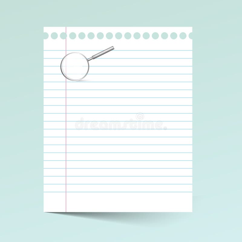 Notebook Paper Vector Illustration Stock Vector - Illustration of ...