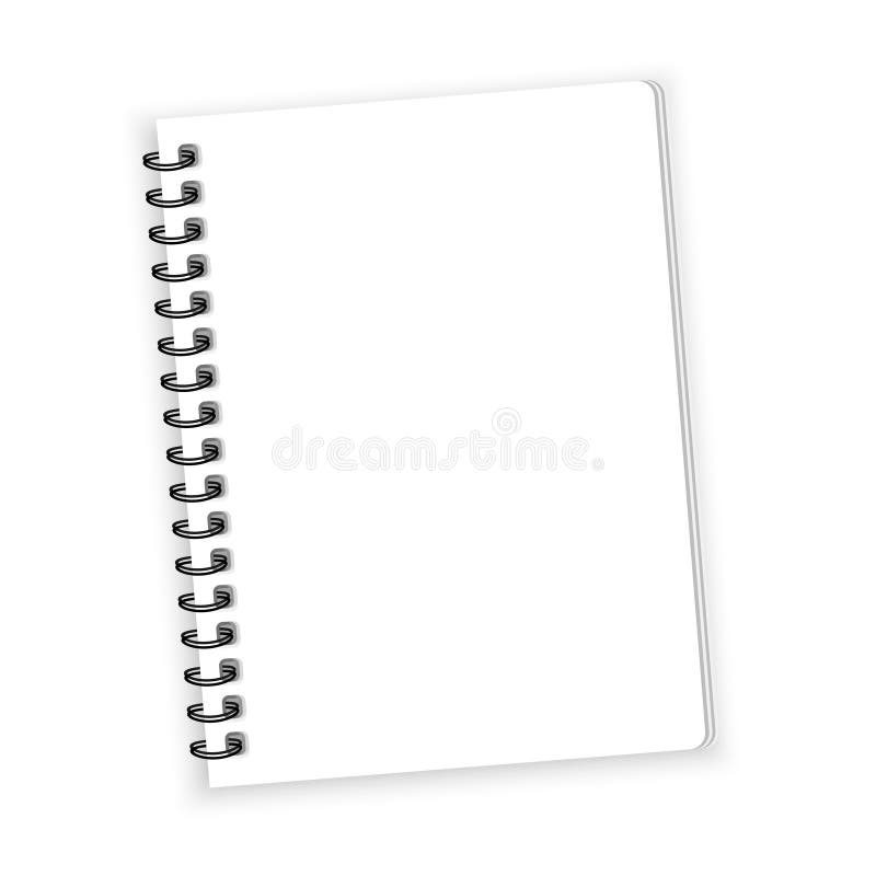Open Spiral Notebook with Autumn Leaves Vector Stock Vector ...