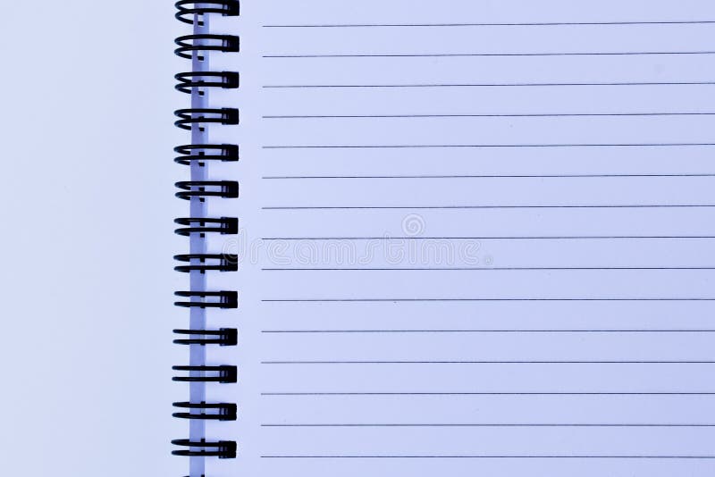 Notebook Paper on White Background for Texture Stock Photo - Image of ...