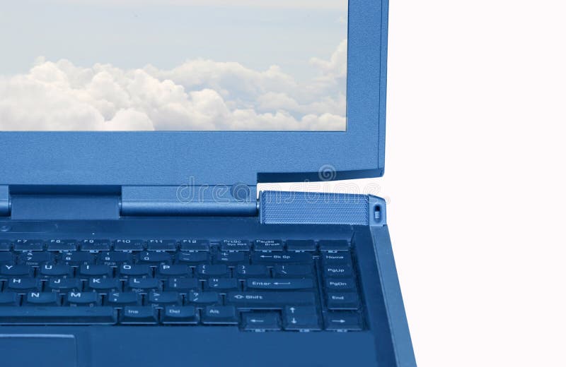 Notebook PC stock photo. Image of system, flat, clouds - 2862620