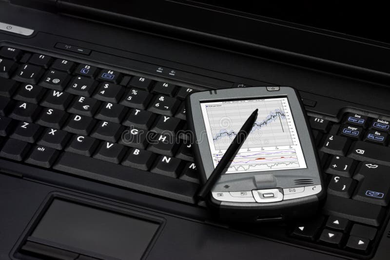 Notebook and PDA stock image. Image of equipment, mail - 5867279