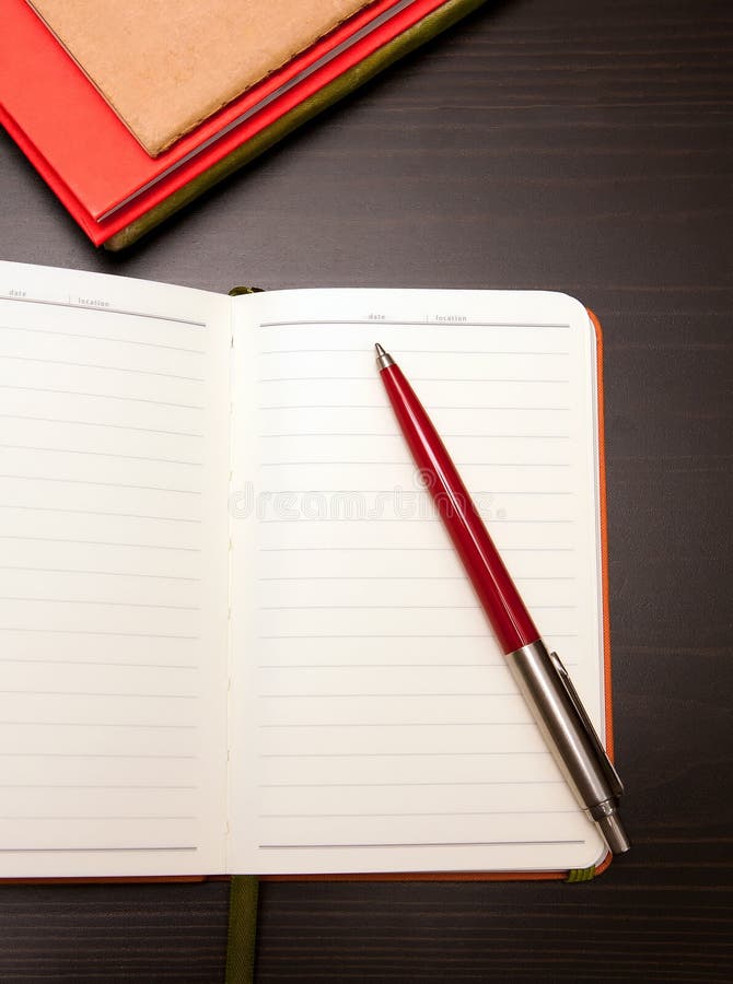 Notebook and pen stock image. Image of document, record - 18924373