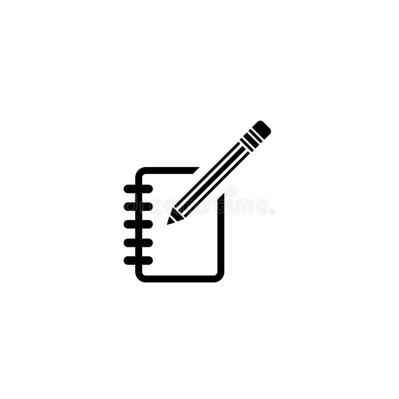 Notebook and Pencil Flat Clipart Vector Illustration Stock Vector ...