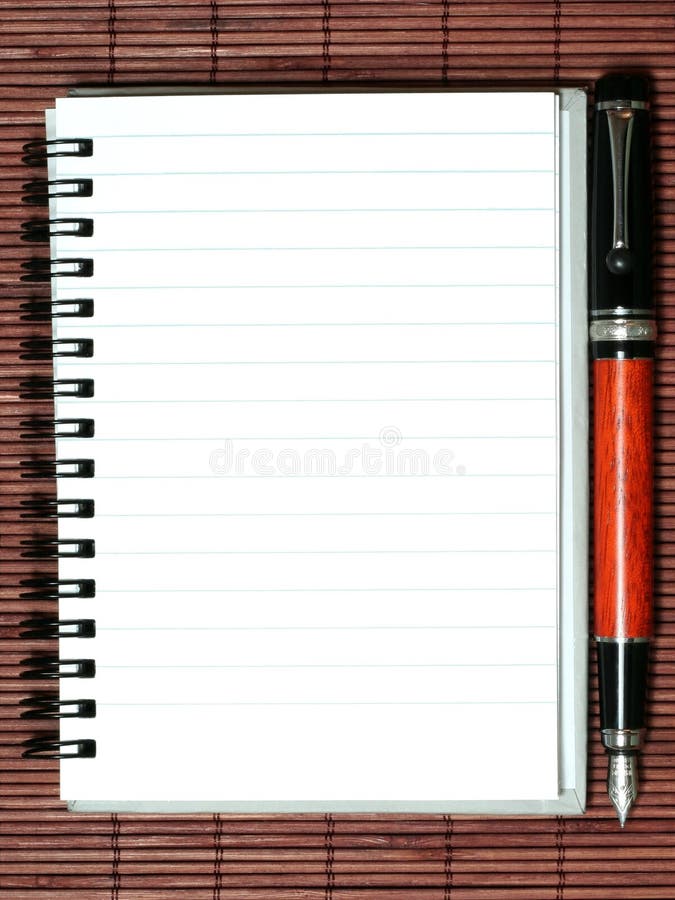 Notebook with pen stock photo. Image of bind, bamboo, business - 4766578