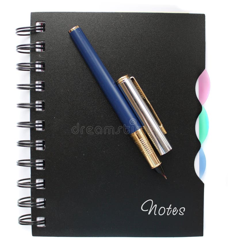 Notebook and pen stock image. Image of information, elegance - 7682883