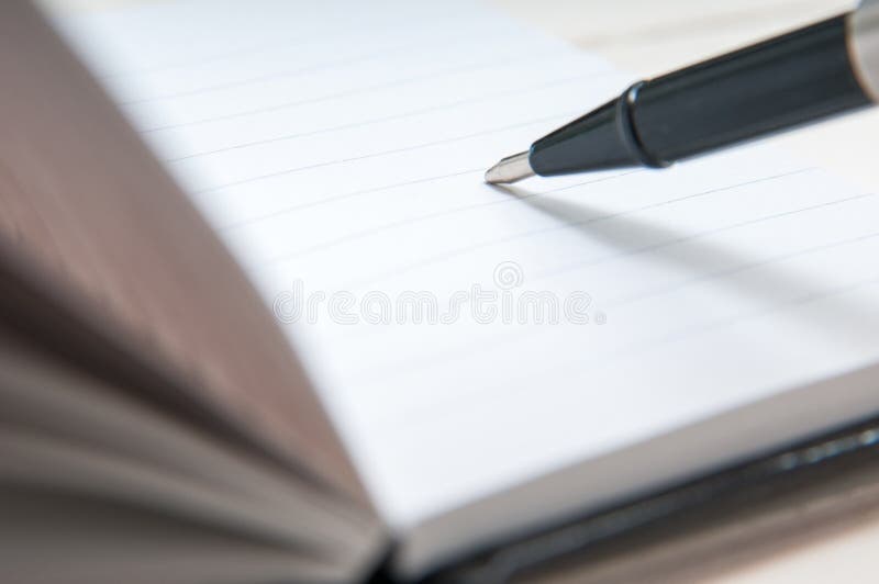 Notebook and pen stock image. Image of personal, open - 60237169