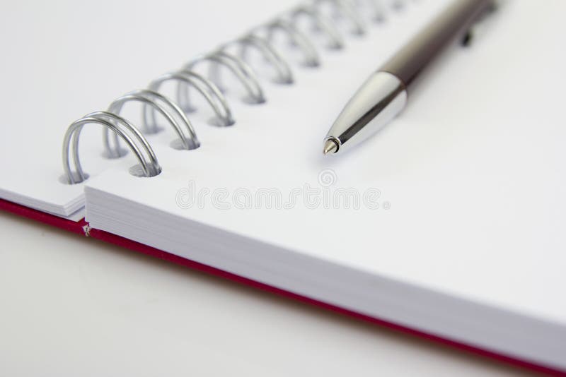 Notebook and pen stock image. Image of school, education - 33580783