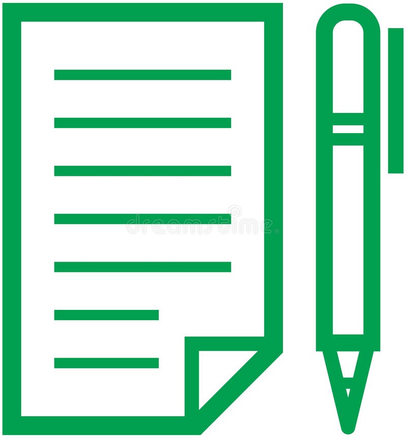 Notebook and Pen Icon - Illustration Stock Vector - Illustration of ...