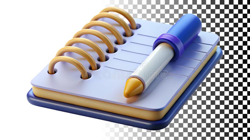 Notebook and Pen Icon Representing Writing Tool and Stationery Supply ...
