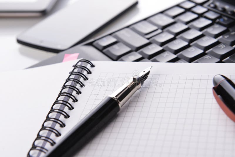 Pen Notebook Computer stock photo. Image of creative, mobility - 5932356