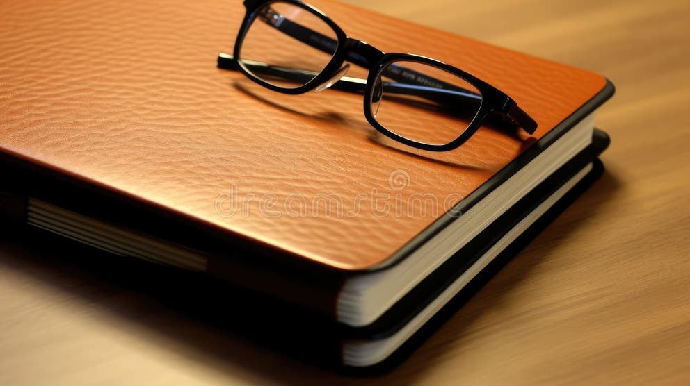 Notebook with pen on table stock photo. Image of view - 297037030