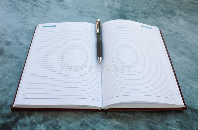 Notebook and pen stock image. Image of note, place, work - 75627277