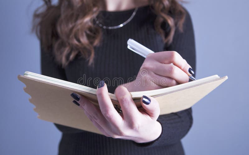 Writing girl stock image. Image of learning, studies - 13387375