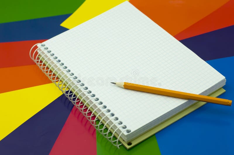 Notebook and pencil stock image. Image of brown, note - 13307711