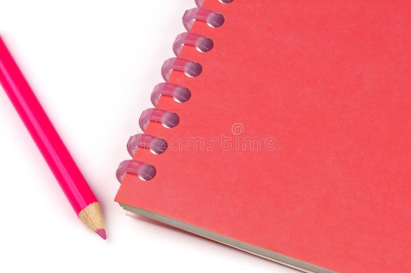 Notebook and pencil stock image. Image of crayons, paper - 7318425