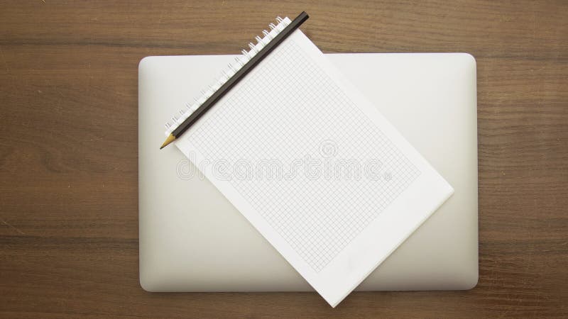 Notebook and Pencil on a Beautiful Background in a Photo Studio Stock ...