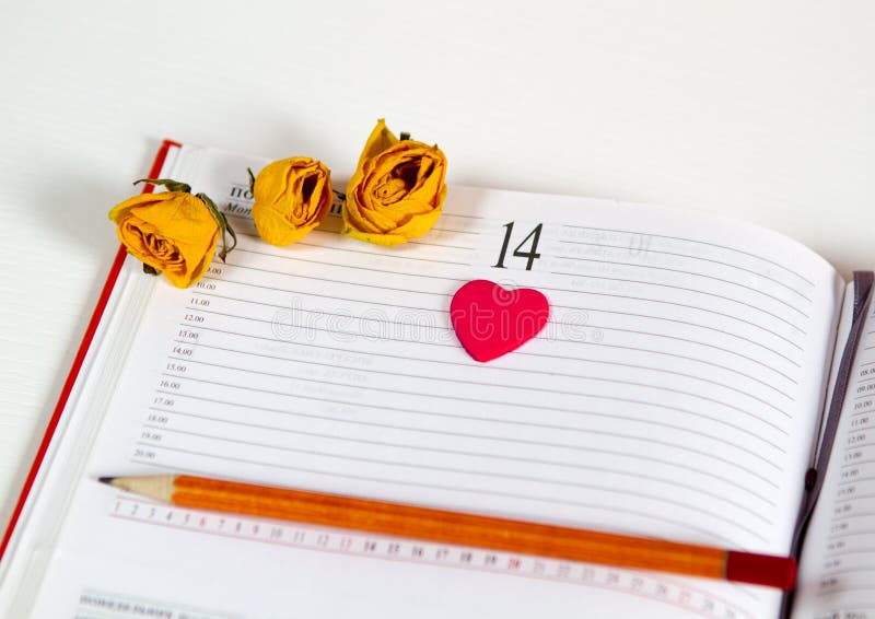 Notebook with a Pencil Heart Stock Photo - Image of notebook, concept ...
