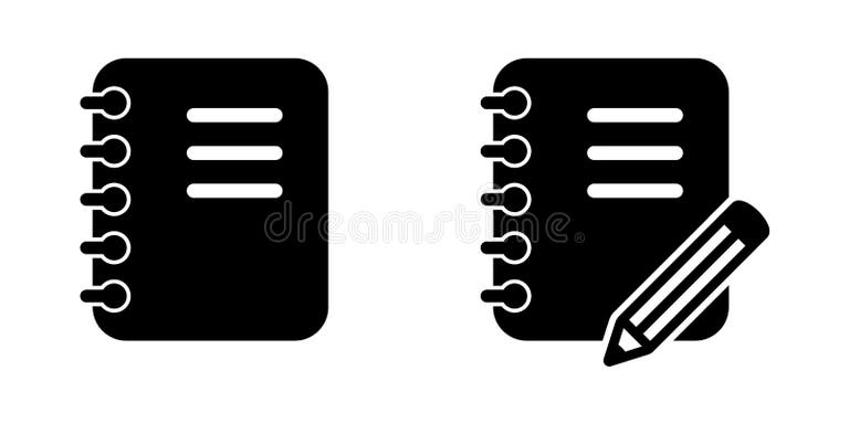 Notebook with Pencil Icon. Notepad with Pencil Icon. Notepad Icon ...