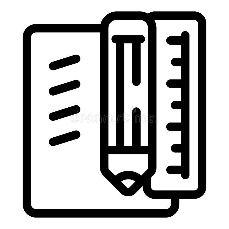 Notebook Pencil and Ruler Representing Back To School Concept Stock ...