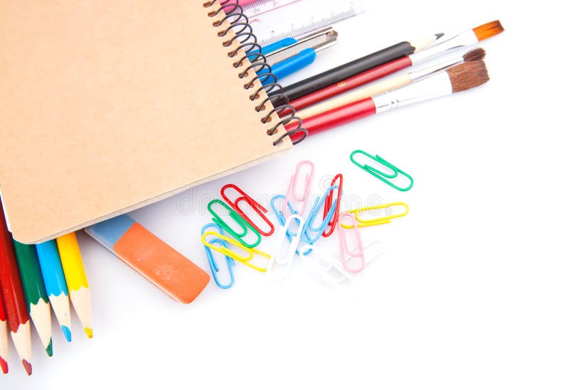 Notebook & pencils stock image. Image of tools, office - 32759249
