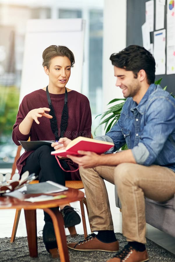 Notebook, People or Writers Talking for Teamwork in Startup Meeting for ...