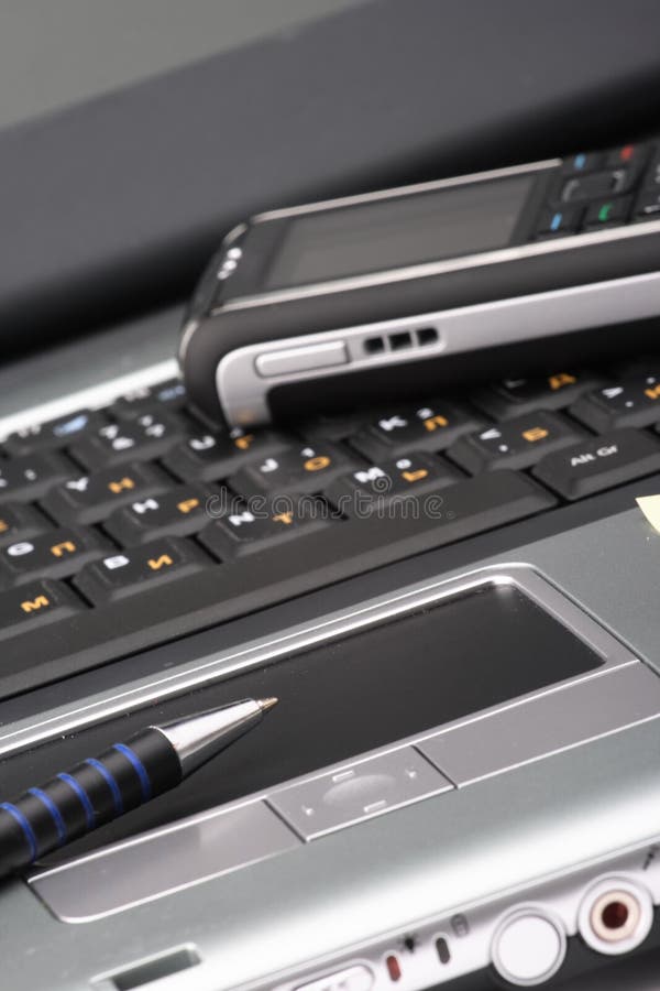 Notebook, Phone, Business Technology Stock Image - Image of exchange ...