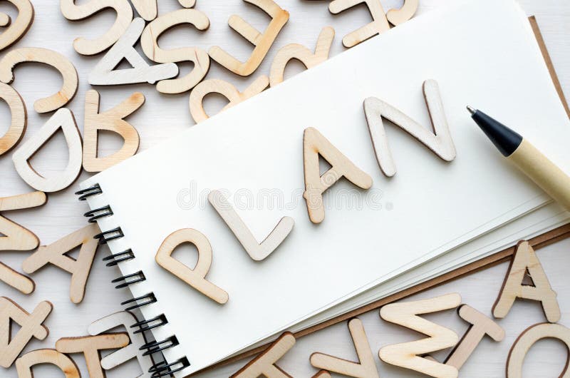 Notebook with Plan Letters and Pen Stock Image - Image of note, plan ...