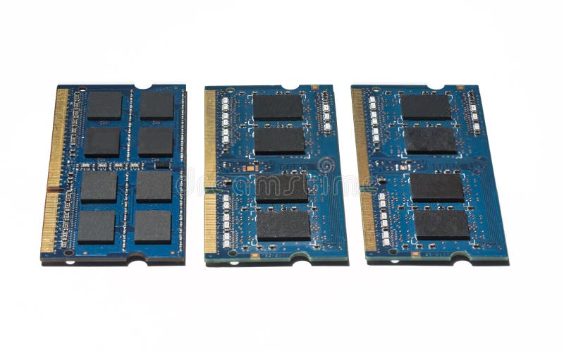 Notebook RAM Memory Cards Isolated on White Stock Photo - Image of high ...