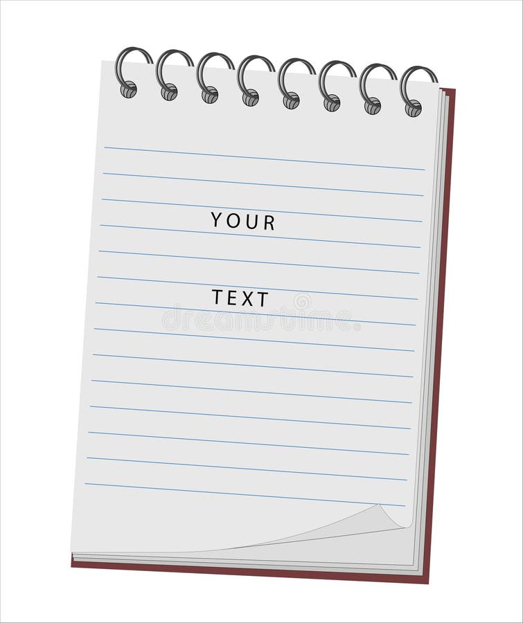 Notebook for records stock vector. Illustration of workplace - 9633414