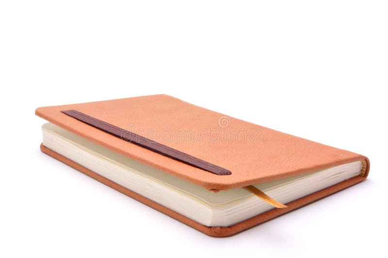 Notebook for Records on a White Background Stock Photo - Image of date ...