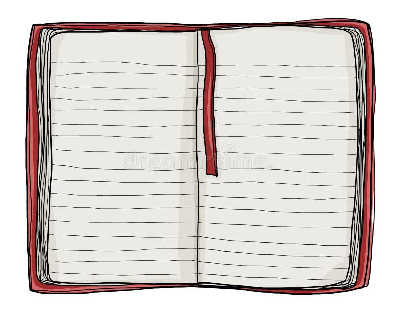Notebook Red Cover Painting Vintage Stock Illustration - Illustration ...