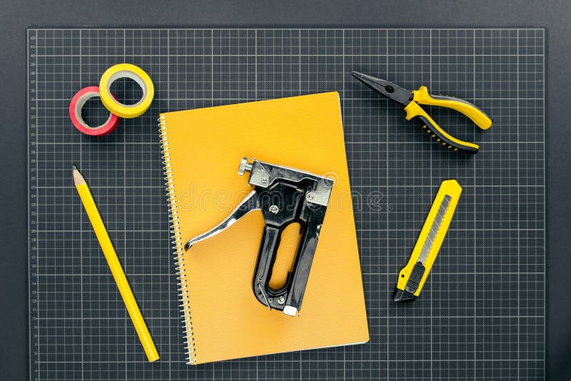 Notebook and Reparement Tools Stock Photo - Image of tools, composition ...