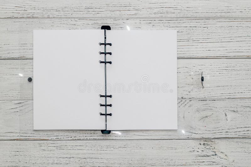 Notebook with Rings, Checkered Sheets, Transparent Cover, Study Concept ...